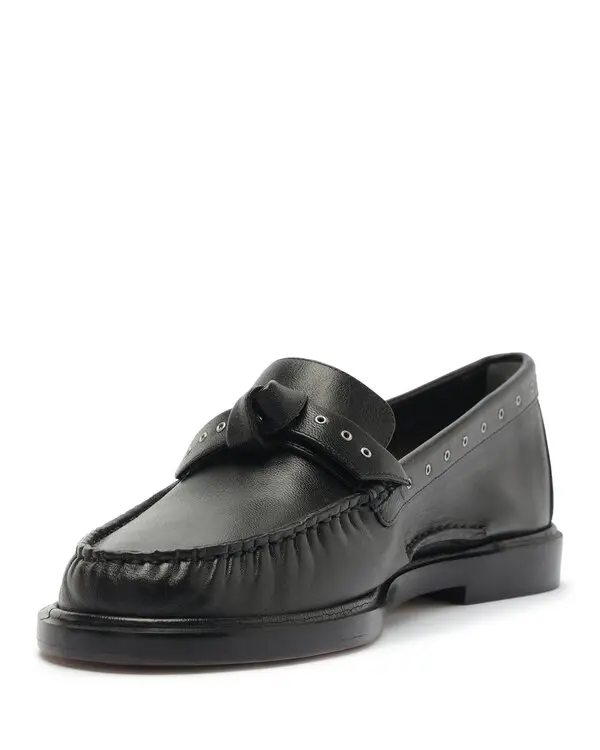 ALEXANDRE BIRMAN Clarita Mini Eyelet Leather Loafers