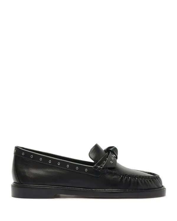 ALEXANDRE BIRMAN Clarita Mini Eyelet Leather Loafers
