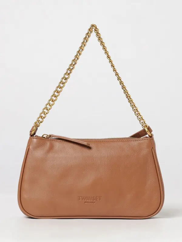 TWINSET Shoulder Bag With Metal Mesh Handle - Leather