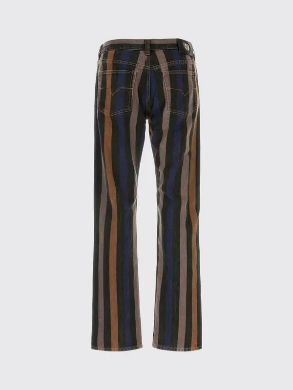 Versace Straight-leg Cotton Denim Jeans With Medusa Logo