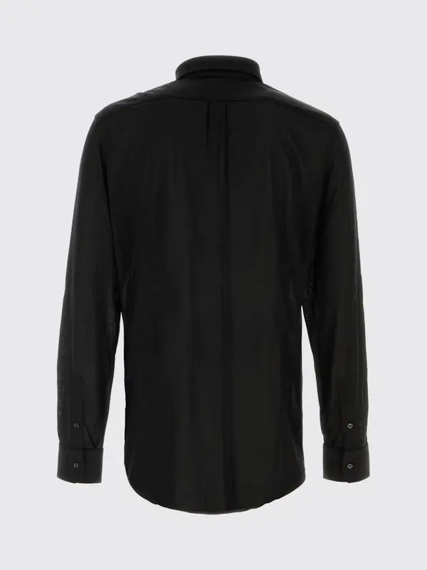Dolce & Gabbana Slim Fit Pure Silk Shirt With French Collar And Curved Hem