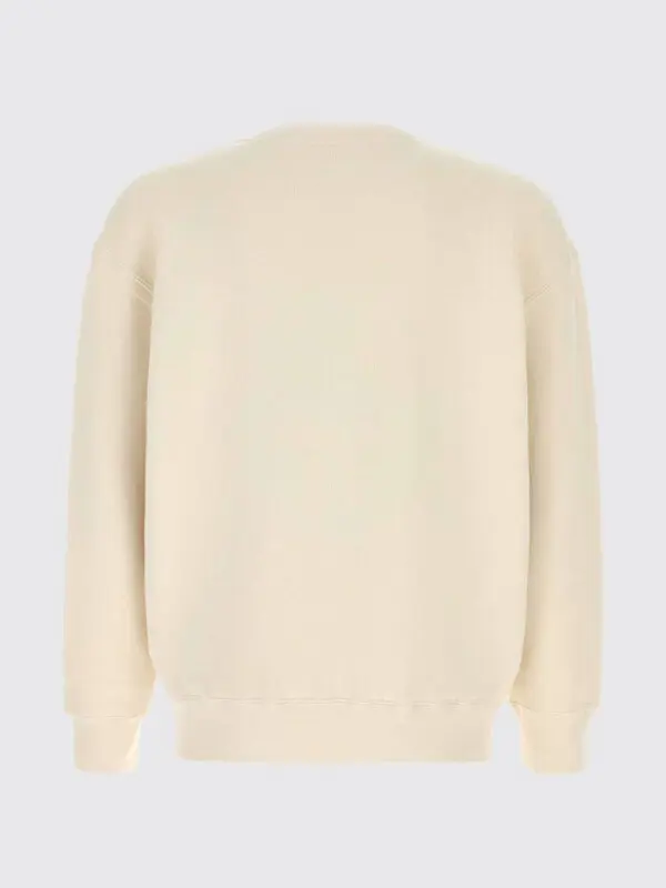 JW Anderson Relaxed Fit Graphic Print Jumper In Cotton With Crew Neck - Ecru