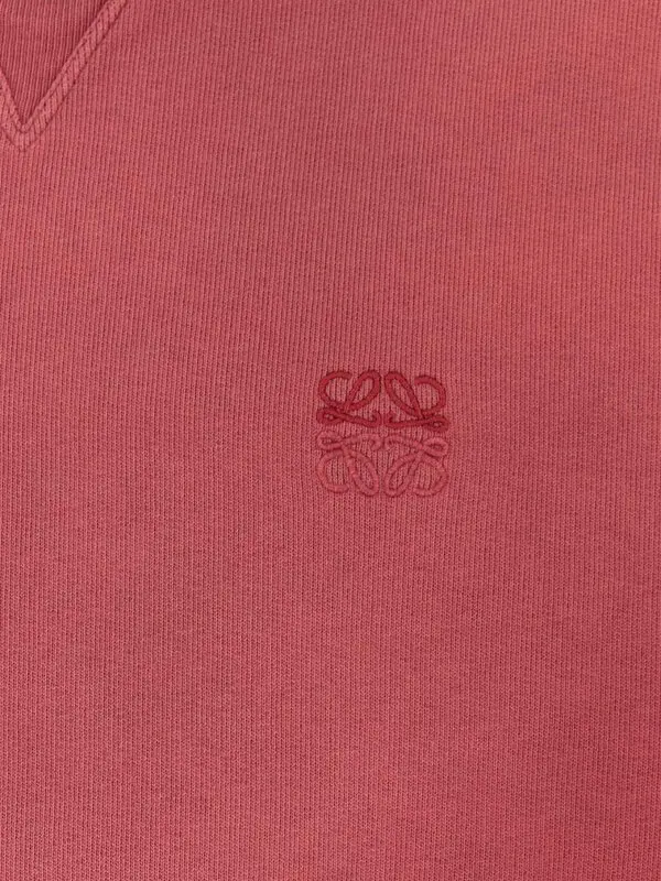 Loewe Crewneck Jumper In Cotton With Tone-on-tone Embroide Anagram
