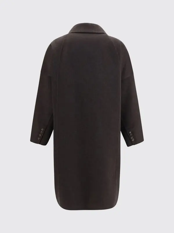 Brunello Cucinelli Long Double Breasted Overcoat - Brown