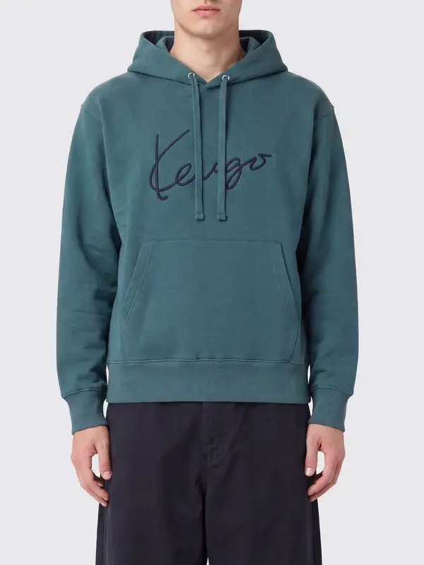 Kenzo Cotton Hoody With Contrast Logo