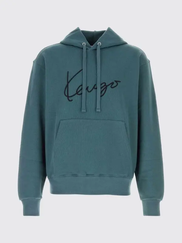 Kenzo Cotton Hoody With Contrast Logo