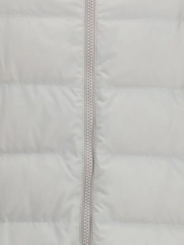 Brunello Cucinelli Short Quilted Nylon Hooded Puffer Jacket With Zip Closure