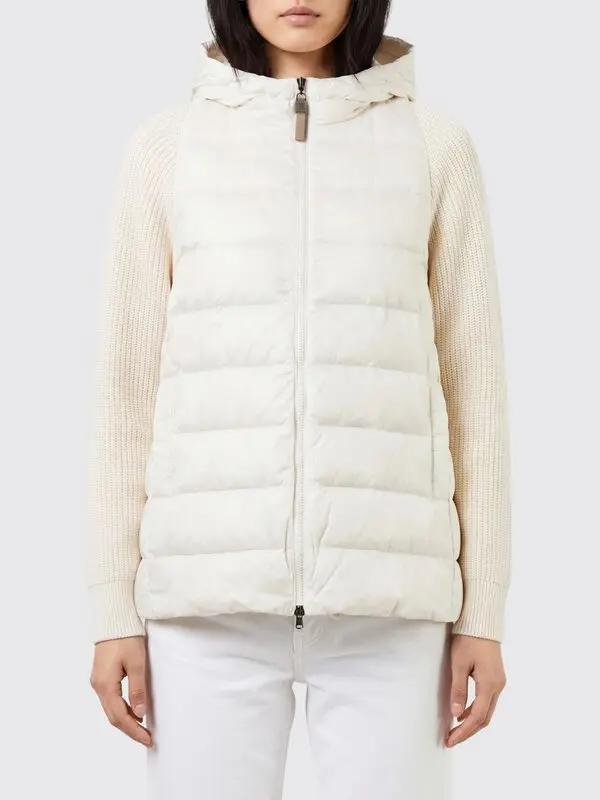 Brunello Cucinelli Quilted Technical Nylon Hooded Puffer Jacket - White