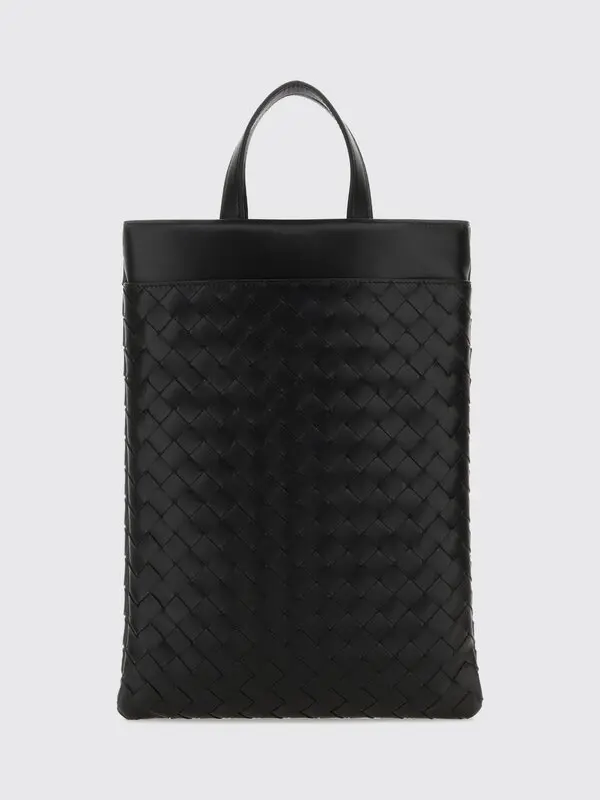 Bottega Veneta Intrecciato Calfskin Laptop Bag - Black