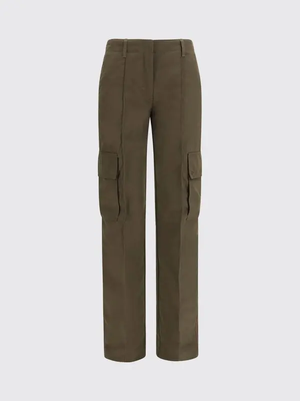 Burberry High-waisted Slim Fit Cotton-blend Cargo Trousers