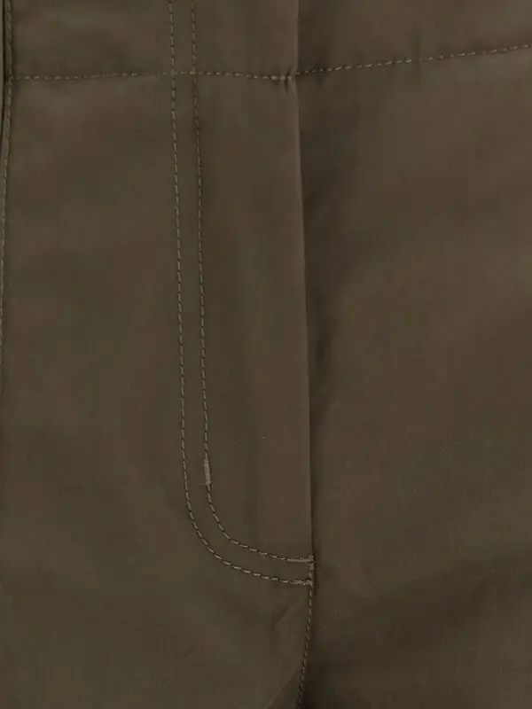 Burberry High-waisted Slim Fit Cotton-blend Cargo Trousers