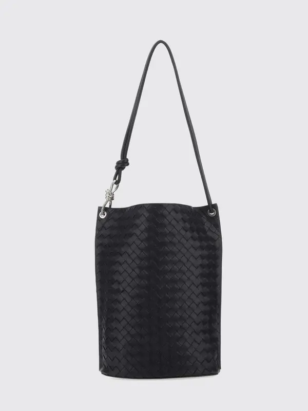 Bottega Veneta Woven Leather Bucket Bag - Black