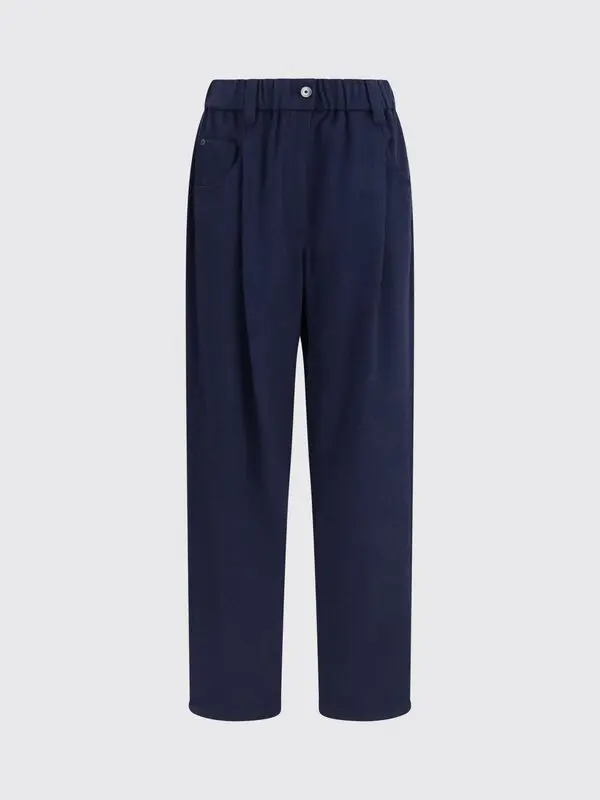 Brunello Cucinelli High-waisted Straight-leg Wool-blend Trousers With Belt Loops