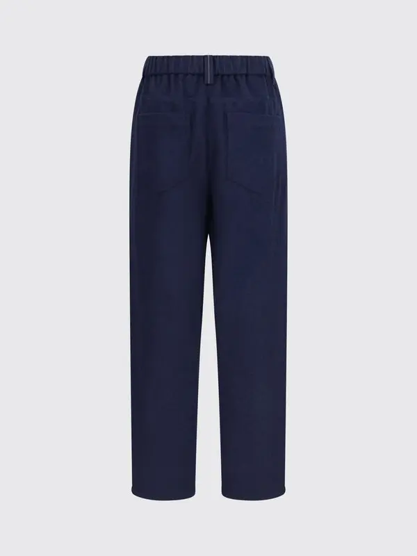 Brunello Cucinelli High-waisted Straight-leg Wool-blend Trousers With Belt Loops