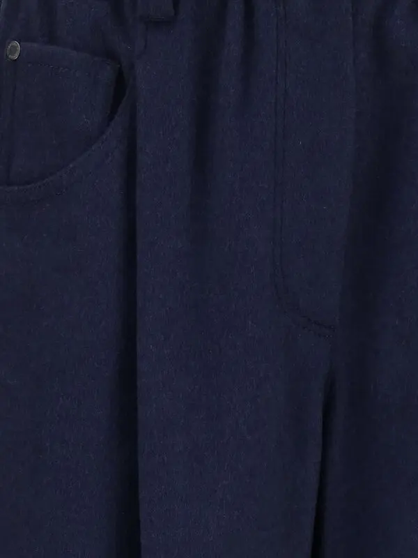 Brunello Cucinelli High-waisted Straight-leg Wool-blend Trousers With Belt Loops