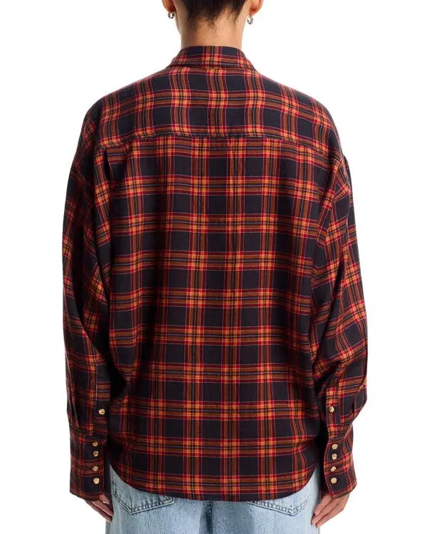 Essentiel Antwerp Kiss Oversized Printed Shirt With Removable Scarf