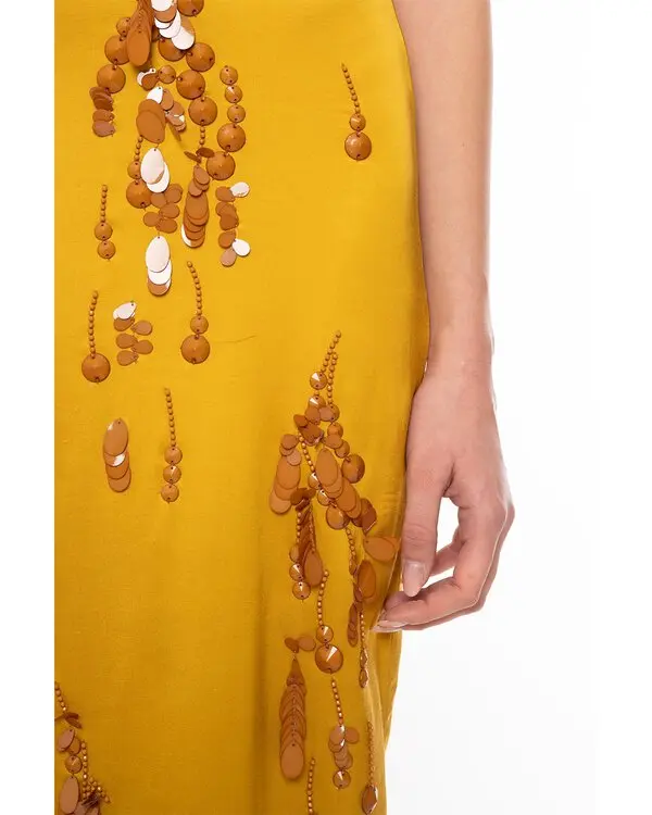 DES_PHEMMES Embellished Halter Maxi Dress
