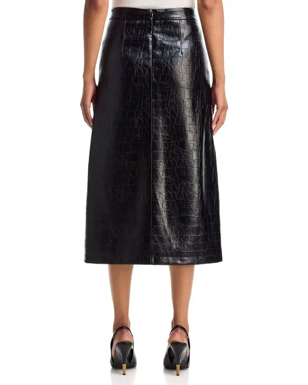 Essentiel Antwerp Kind Faux Leather Midi Skirt