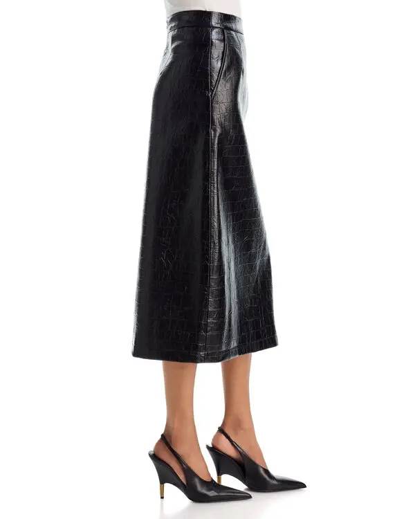 Essentiel Antwerp Kind Faux Leather Midi Skirt