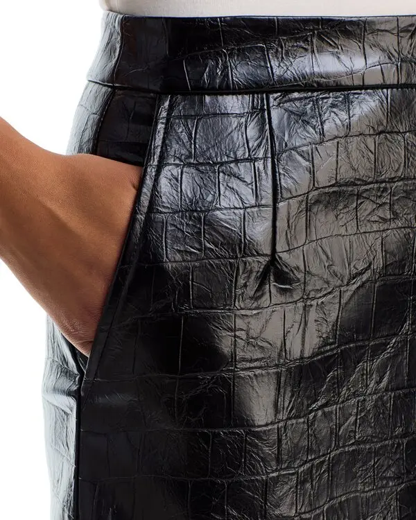 Essentiel Antwerp Kind Faux Leather Midi Skirt