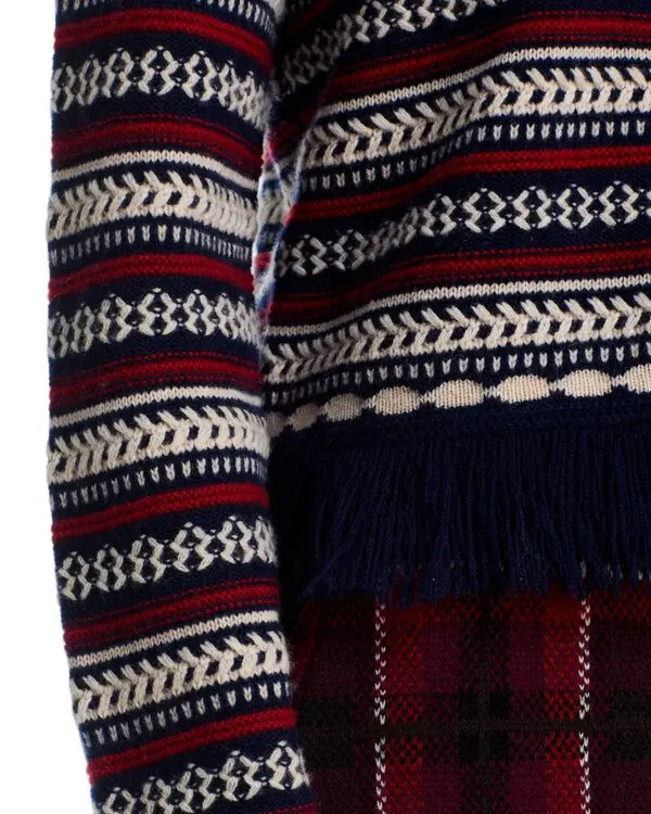 Guest In Residence Wool Cashmere Western Stripe Crew Sweater