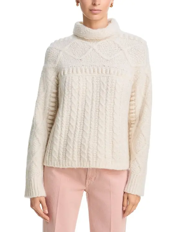 Guest In Residence Super Cloud Cashmere Silk Turtleneck Sweater