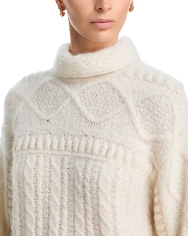 Guest In Residence Super Cloud Cashmere Silk Turtleneck Sweater