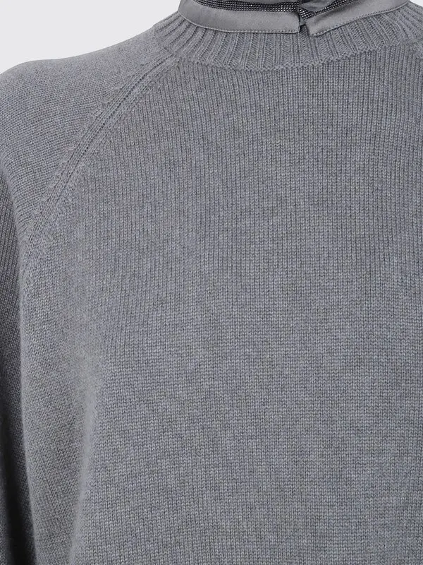 Brunello Cucinelli Pure Cashmere Turtleneck Jumper With Jewel Detail