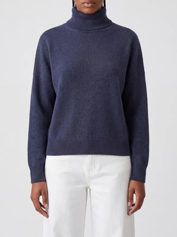 Brunello Cucinelli 100% Cashmere Long-sleeved Turtleneck Jumper - Navy