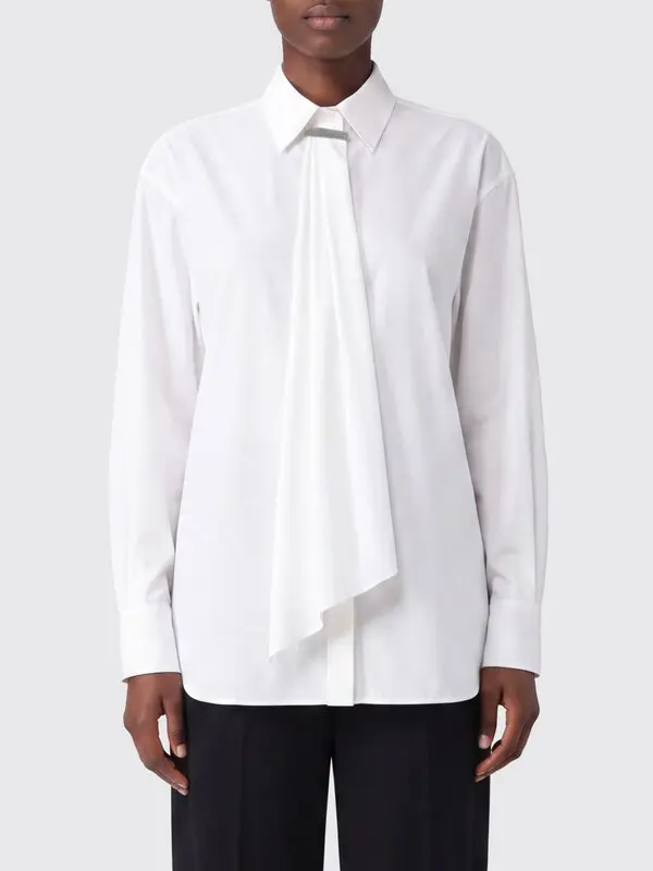 Brunello Cucinelli Tie Detailed Shirt - White