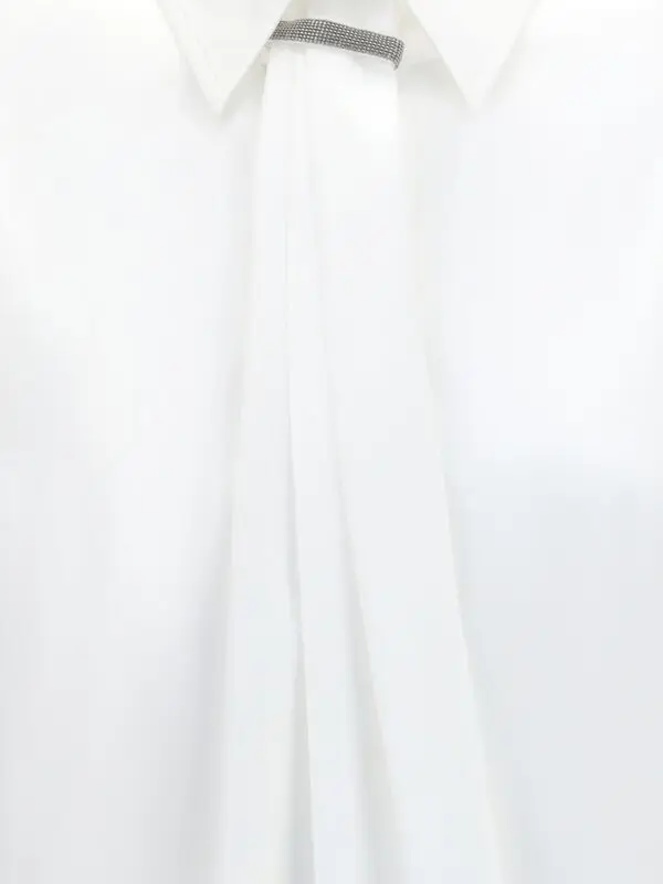Brunello Cucinelli Tie Detailed Shirt - White
