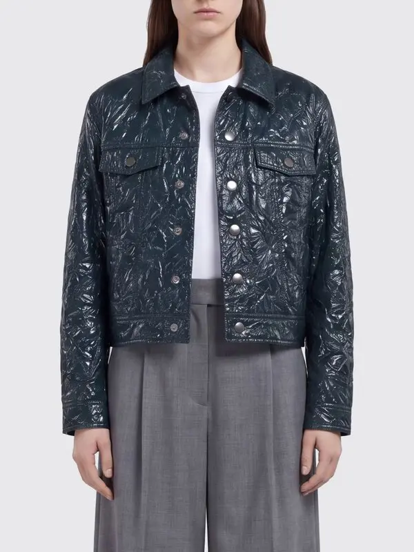 Marni Crinkled-effect Faux Leather Cropped Jacket With Buttons