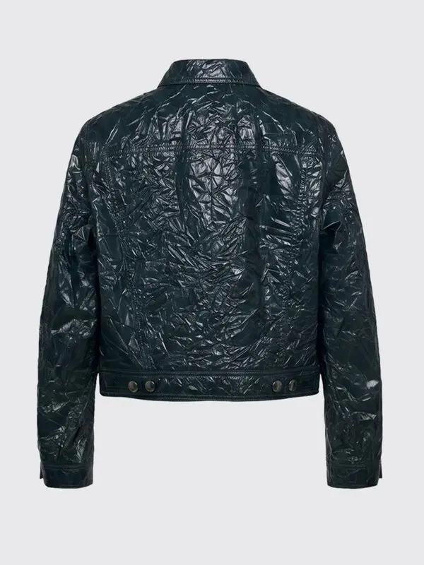 Marni Crinkled-effect Faux Leather Cropped Jacket With Buttons
