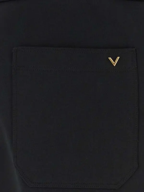 Valentino Garavani Cotton-blend Jogging Shorts With Elasticated Waist