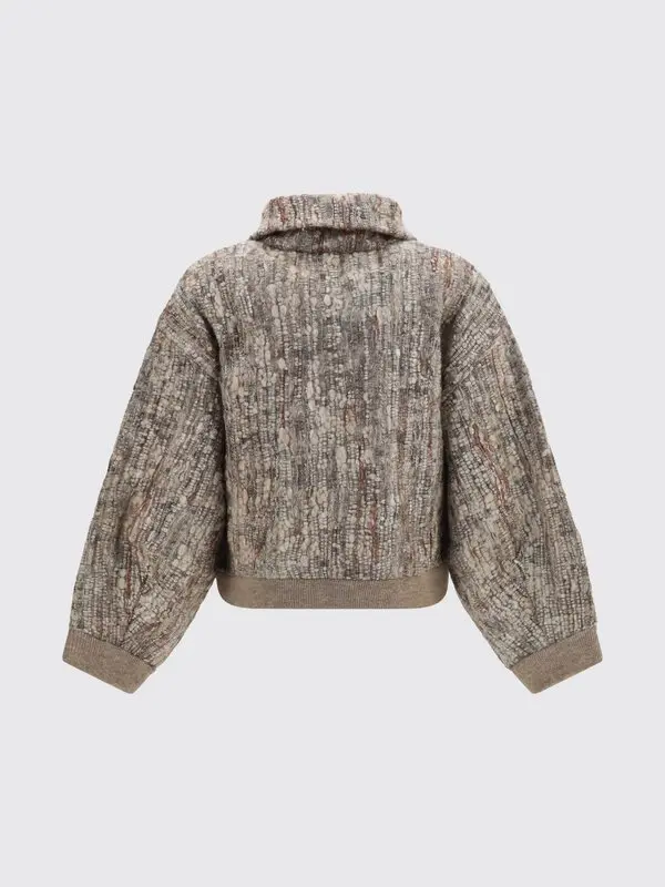 Brunello Cucinelli Textured Zip-up Sweater - Beige