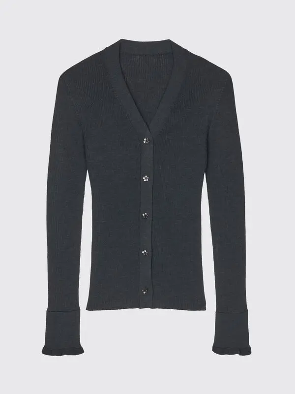 Cecilie Bahnsen V-neck Ribbed Cardigan