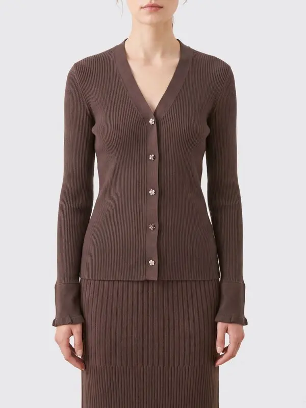 Cecilie Bahnsen Button Detailed V Neck Sweater