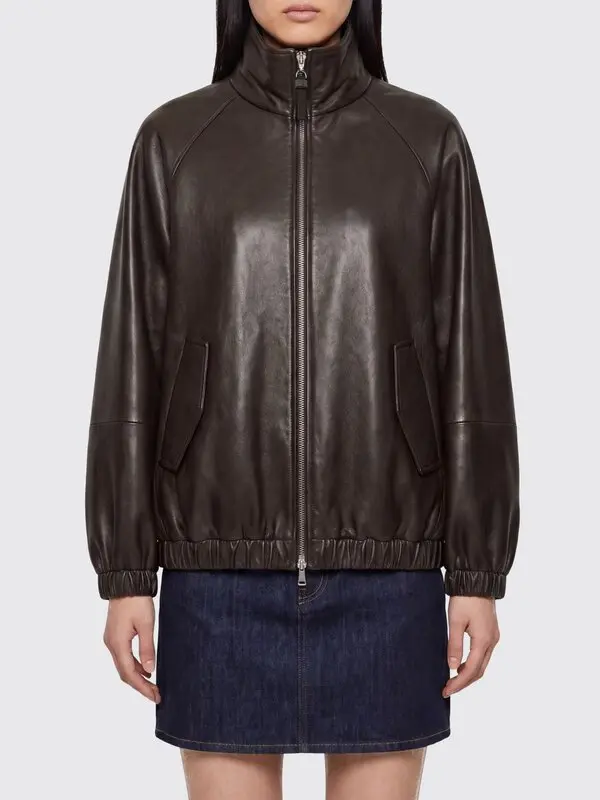 Brunello Cucinelli Leather Jacket - Black