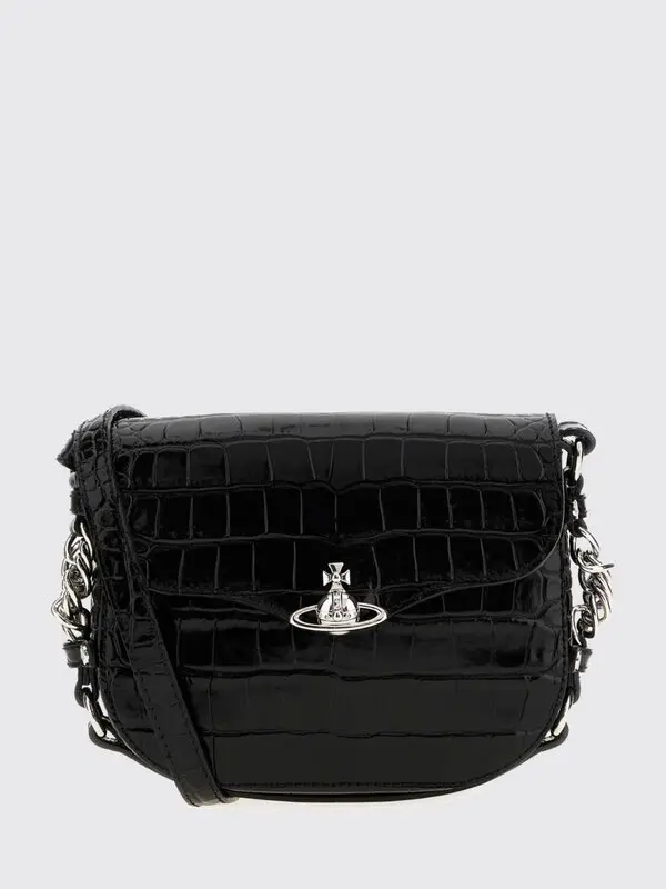 VIVIENNE WESTWOOD Hunter Mini Croc-effect Leather Crossbody Bag