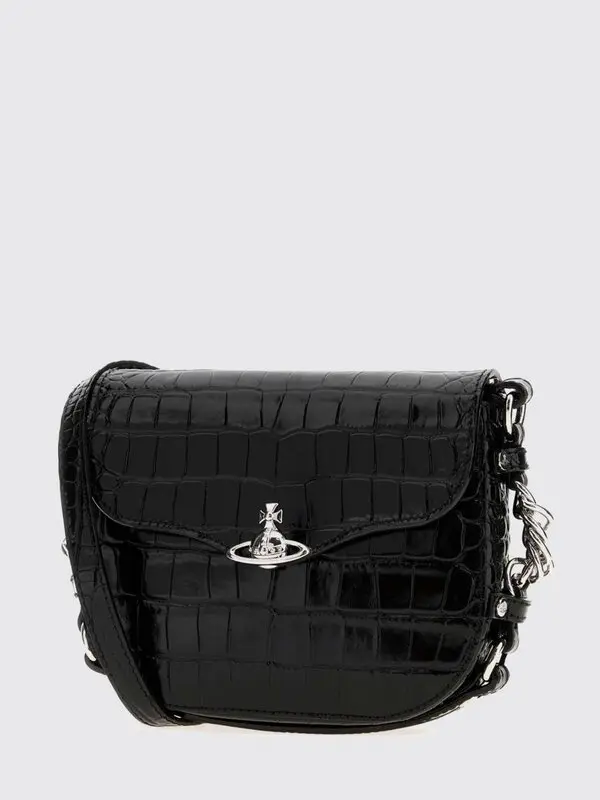 VIVIENNE WESTWOOD Hunter Mini Croc-effect Leather Crossbody Bag