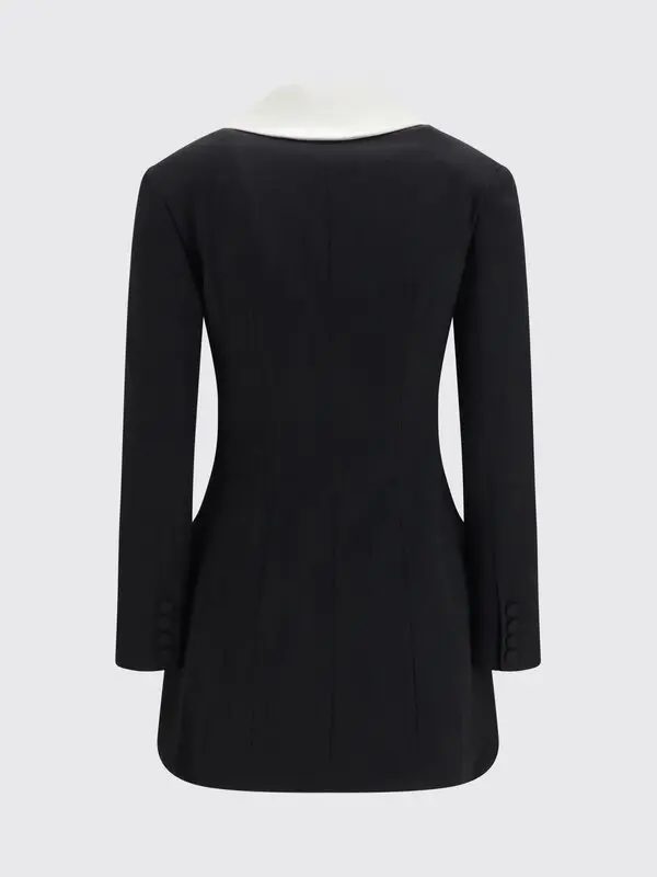 SELF-PORTRAIT Double-breasted Blazer Mini Dress In Wool With Jewelled Buttons