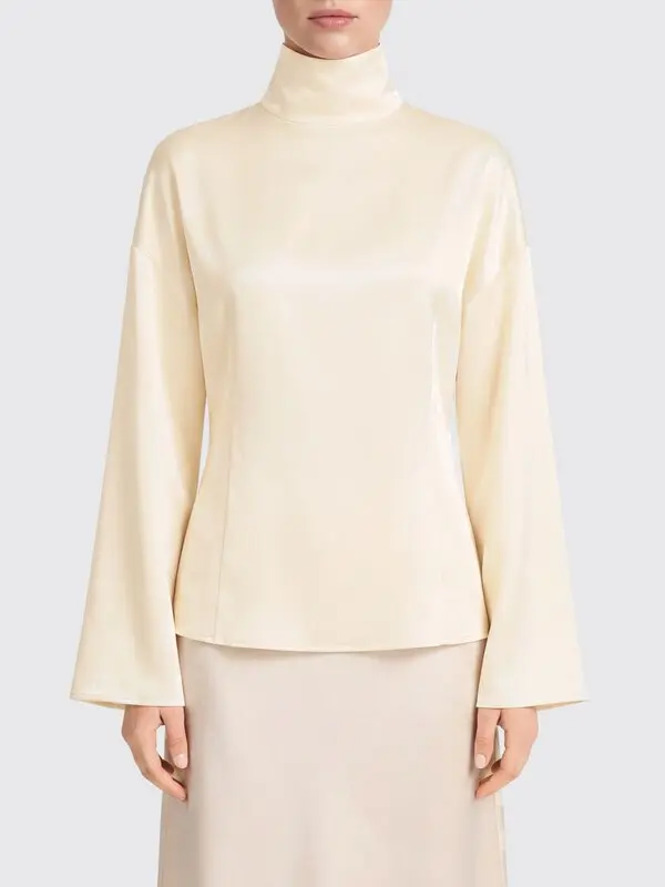RÓHE Mock Neck Long Sleeve Blouse