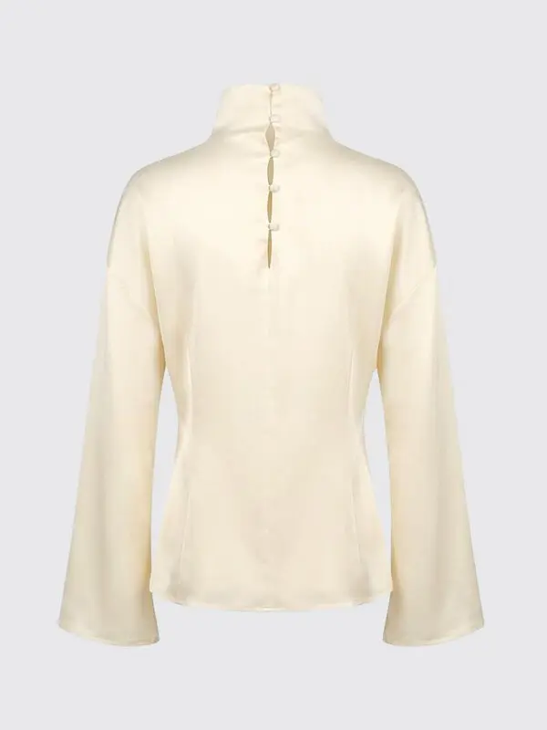 RÓHE Mock Neck Long Sleeve Blouse