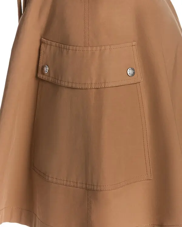 Moncler Cotton Blend A-line Mini Skirt - Open Brown