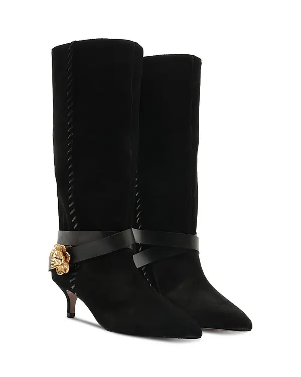 Farm Rio Kitten Belted Suede Boots