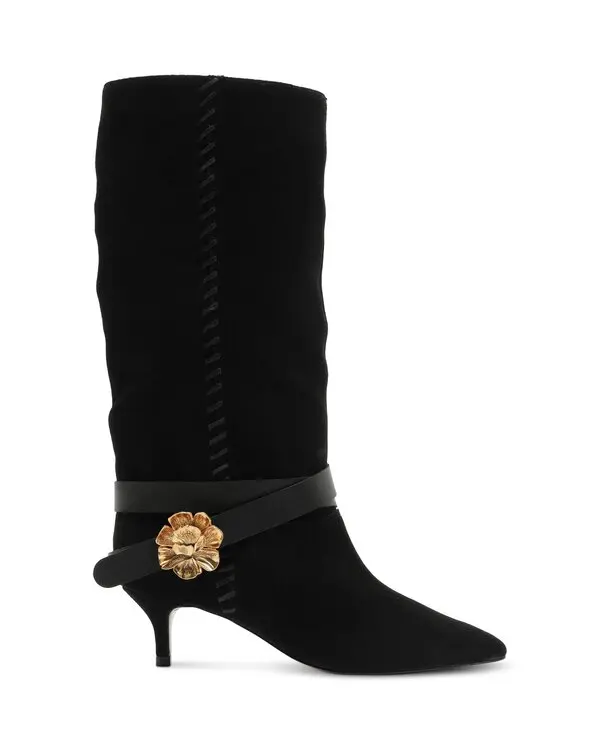 Farm Rio Kitten Belted Suede Boots