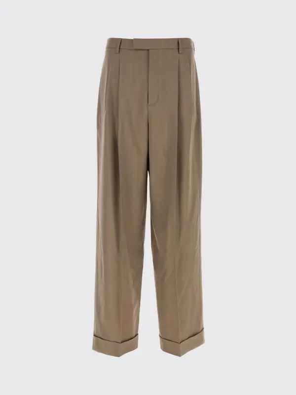 Valentino Garavani Pleated Wide-leg Trousers - Grey