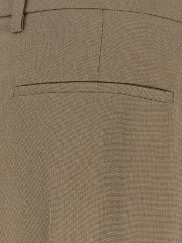Valentino Garavani Pleated Wide-leg Trousers - Grey
