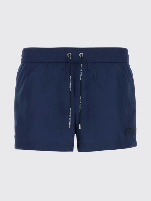Dolce & Gabbana Short Nylon Boxer Swim Shorts With Elasticated Drawstring Waist