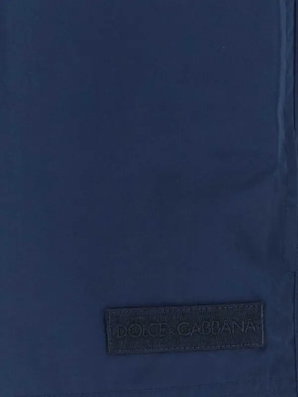 Dolce & Gabbana Short Nylon Boxer Swim Shorts With Elasticated Drawstring Waist